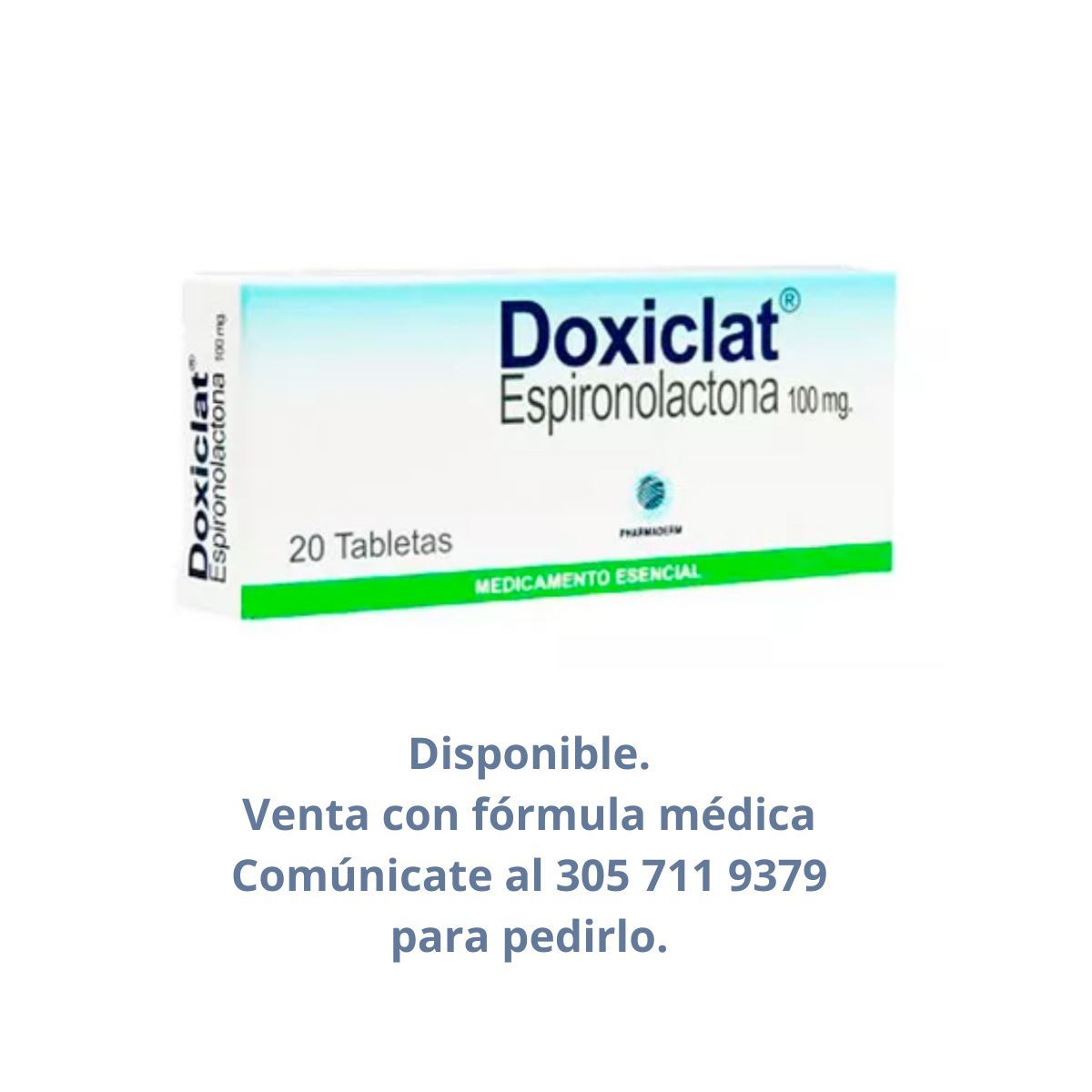 Doxiclat Espironolactona x 20 tabletas Pharmaderm - MEIKREM