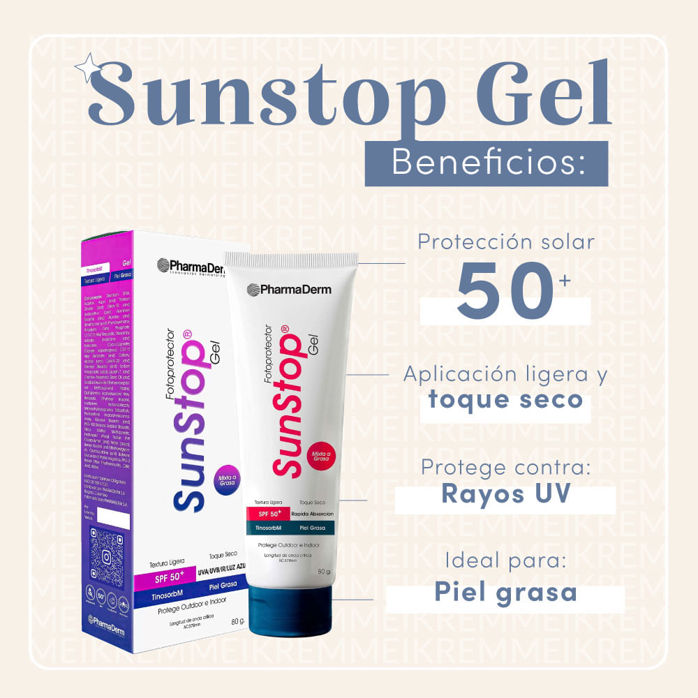 Sunstop Gel 2 un. 20% dcto | Pharmaderm - MEIKREM